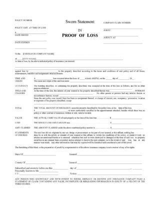 Homeowners' Insurers Must Furnish Blank Proof Of Loss Forms Within 60 ...